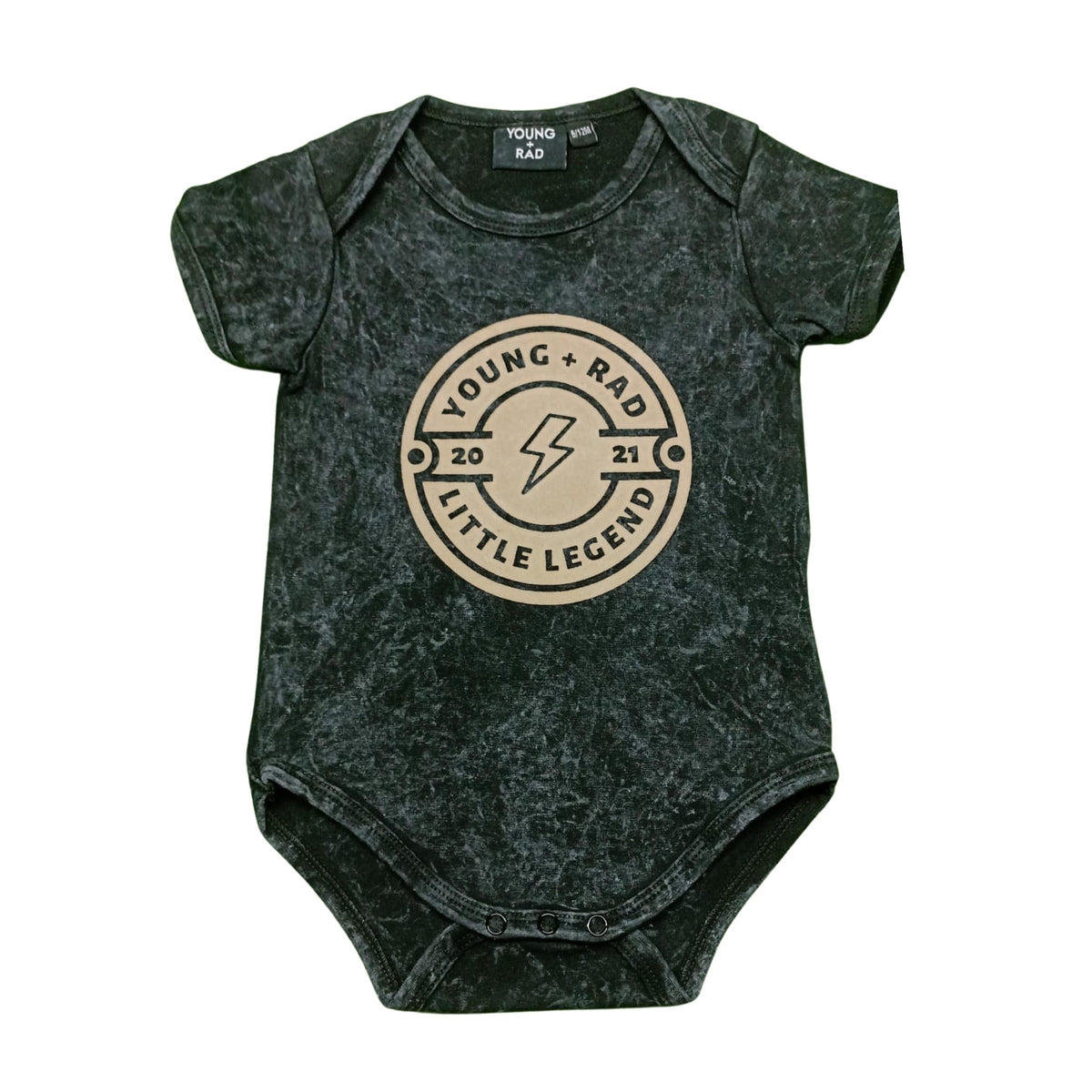 LITTLE LEGEND ONESIE // BLACK – Young and Rad Co.